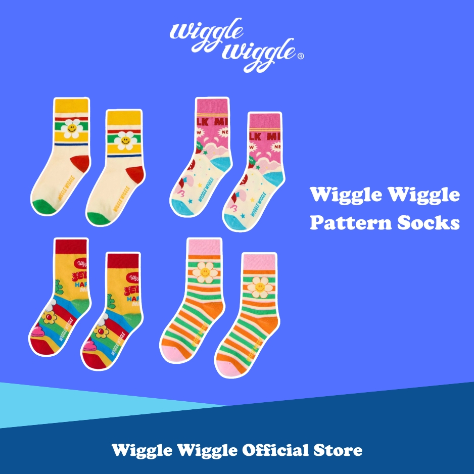 Jual Wiggle Wiggle Pattern Socks Kaos Kaki Gaya Motif Keren Simple Lucu ...