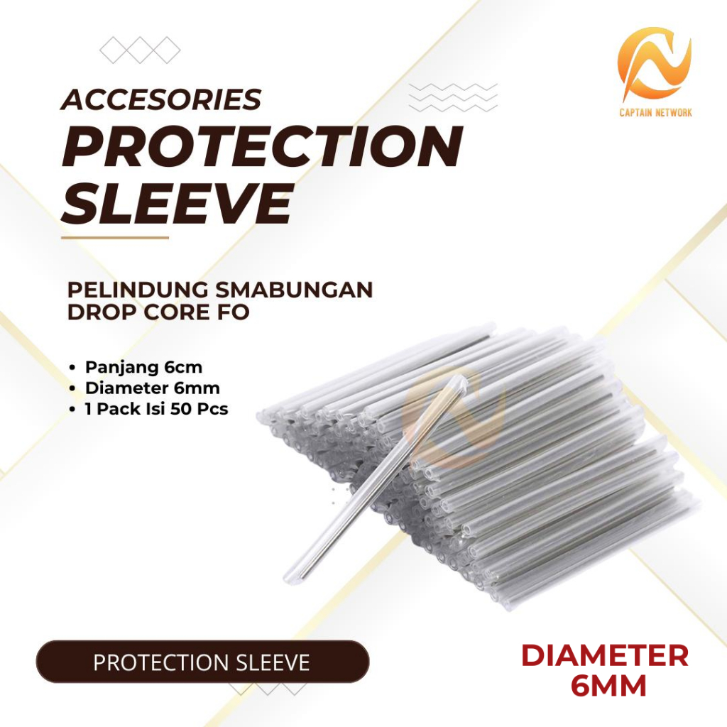 Jual Protection Sleeve Fiber Optic DROPCORE 6CM | Penyambung Core FO ...