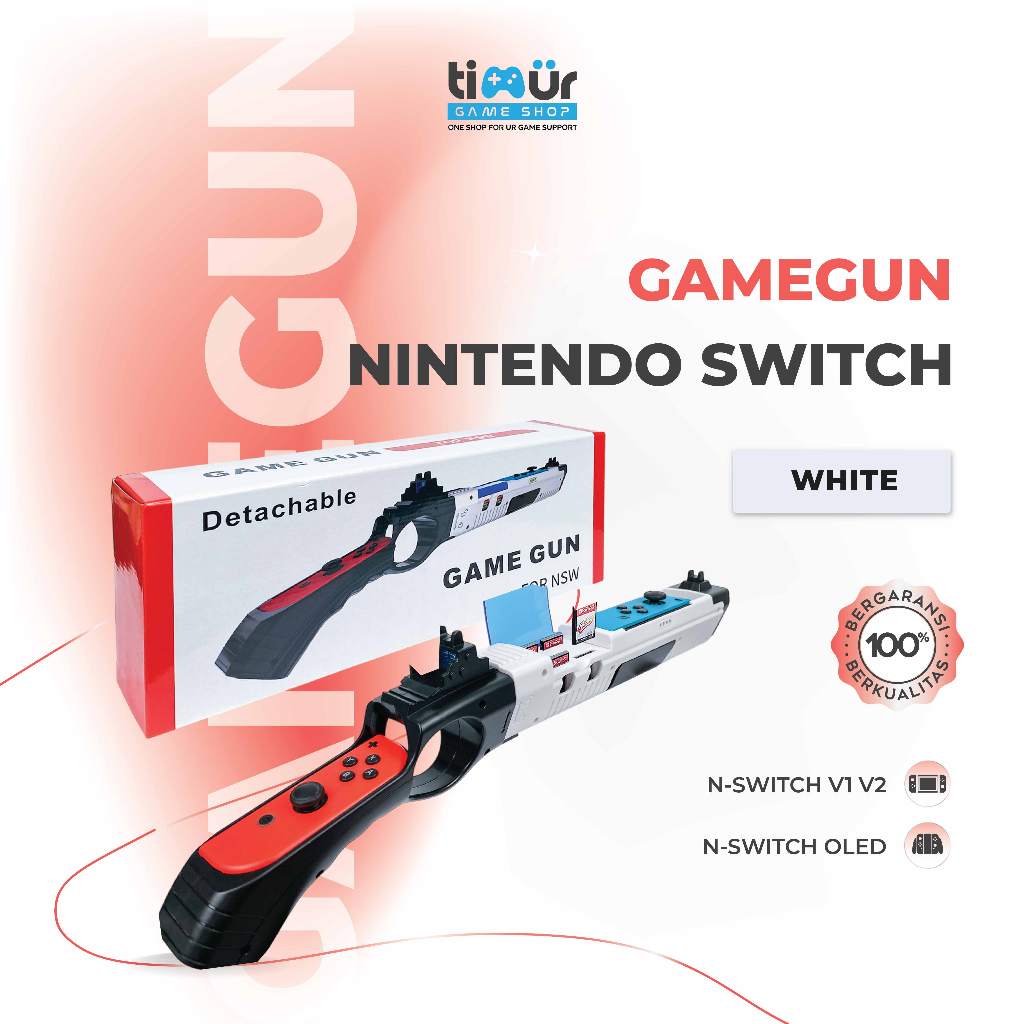 Jual Game Gun Grip Detachable Remote Shooting Pistol Joy-Con Joycon ...