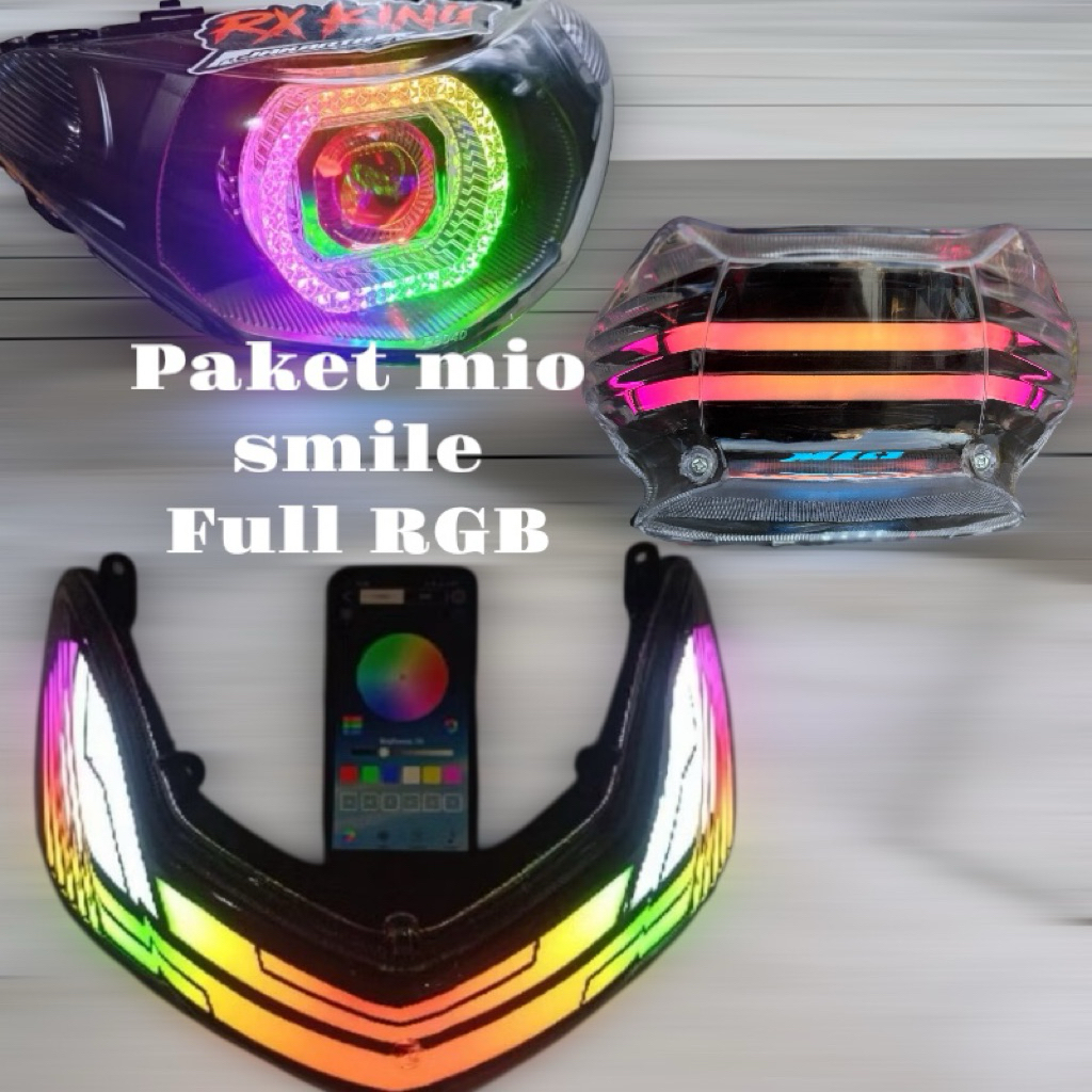 Jual LAMPU BILED MIO SMILE MIO NEW 2008 MATRIX X1 RGB CRISTAL FULLSET ...