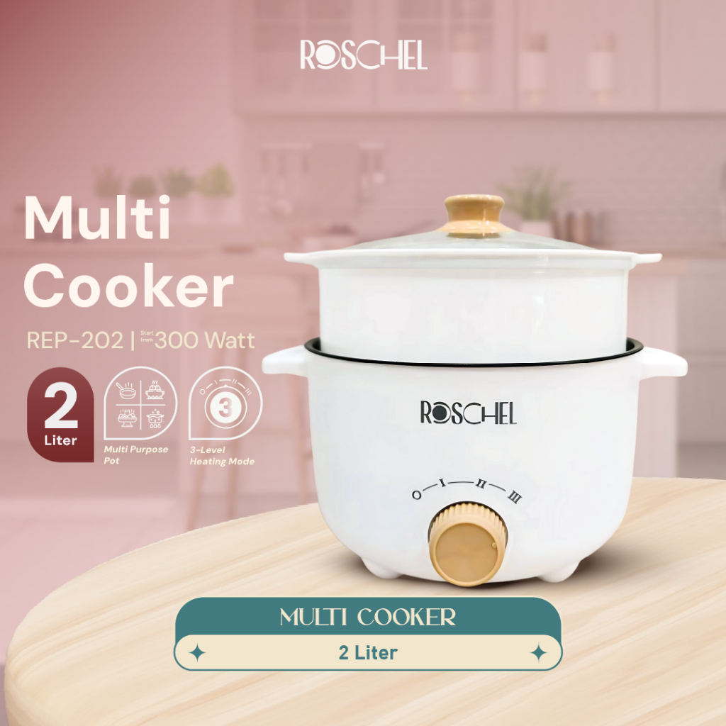 Jual Roschel Multi Cooker with Streamer Non Stick Coating Panci Listrik ...