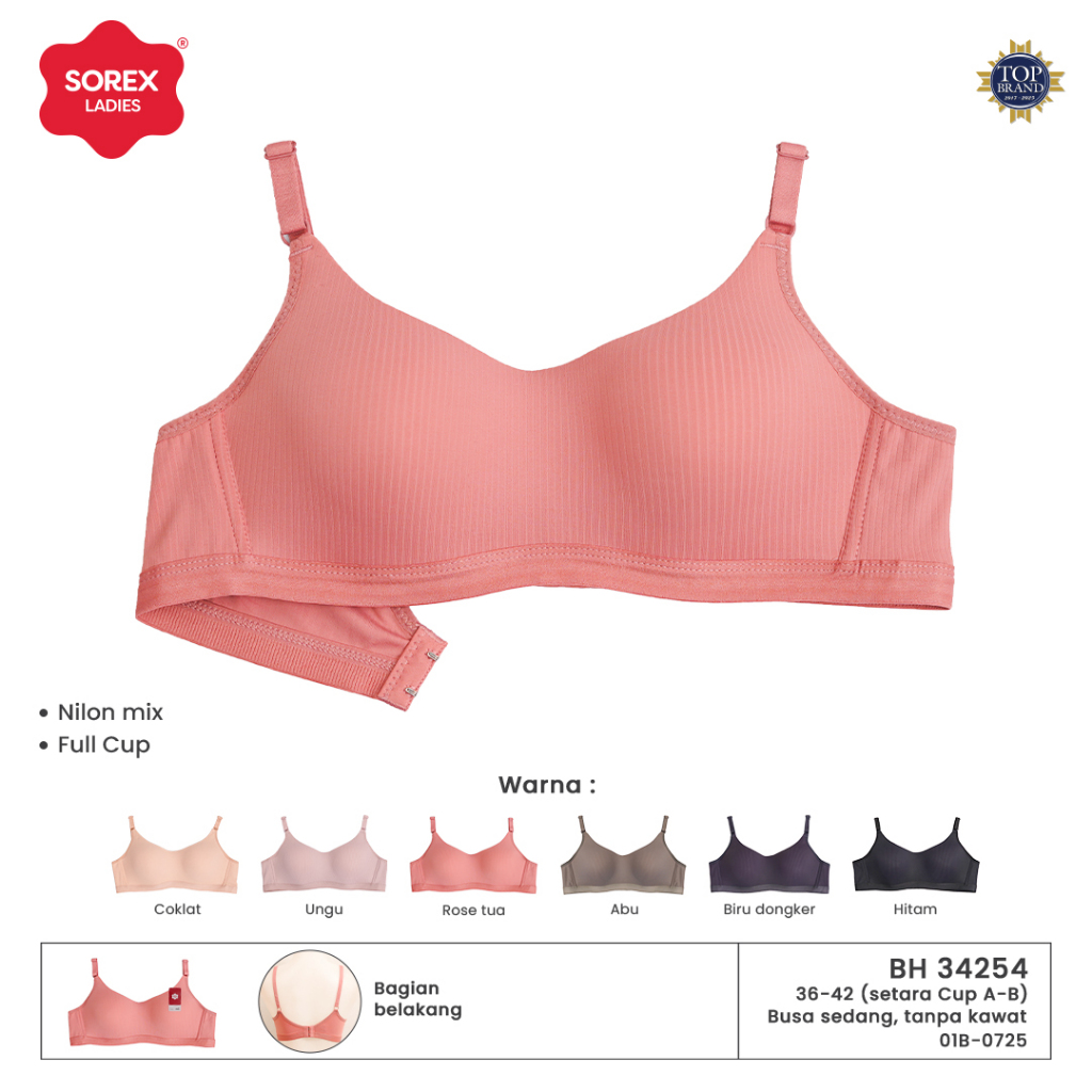 Jual Sorex Bra Busa Sedang Tanpa Kawat Kait 2 Full Cup Setara Cup A-B Harian BH 34254 | Shopee ...