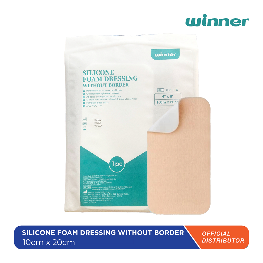 Jual WINNER Silicone Foam Dressing Without Border Berpori Memiliki ...