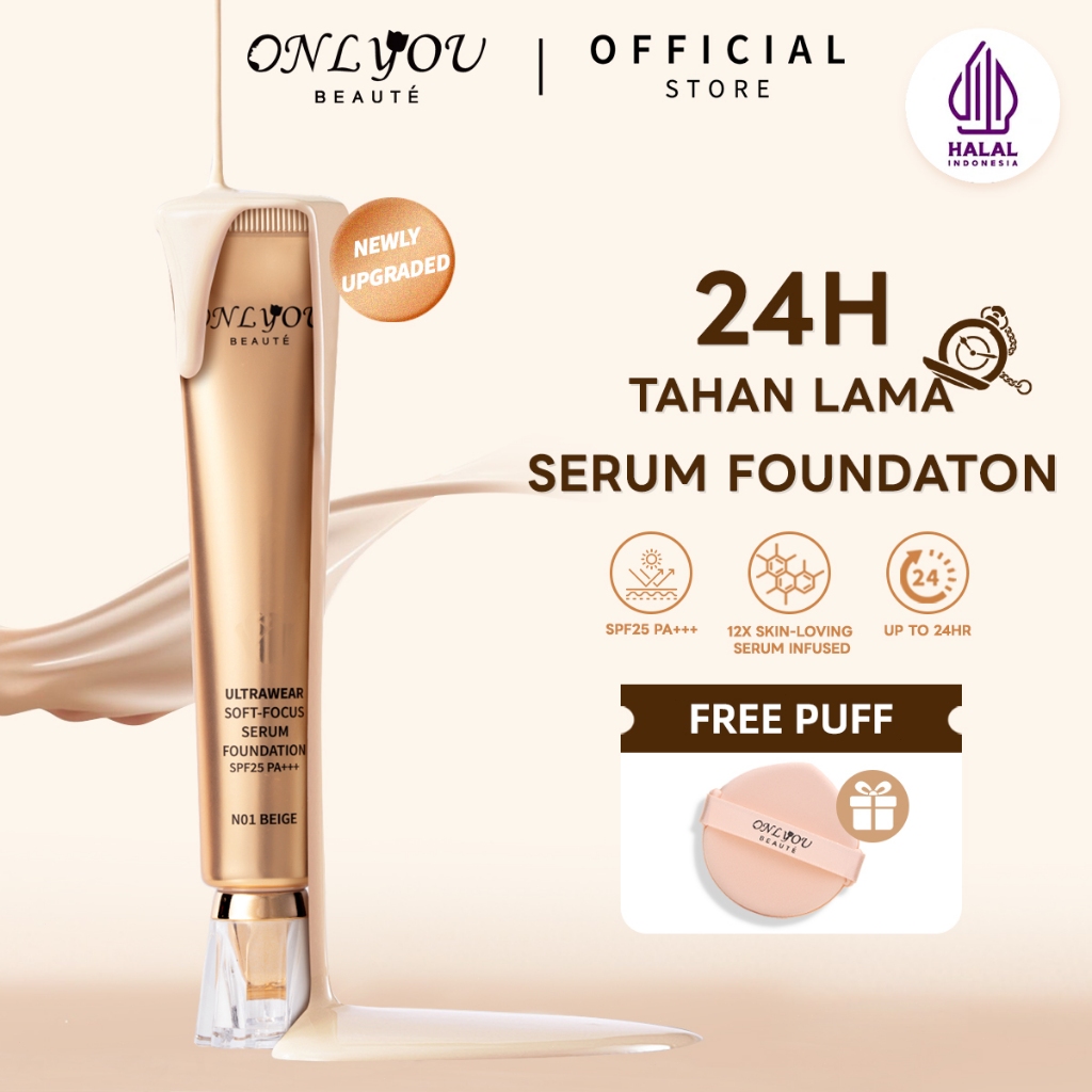 Jual 【NEW UPGRADE】ONLYOU Serum Foundation UltraWear Soft-Focus SPF25 PA ...