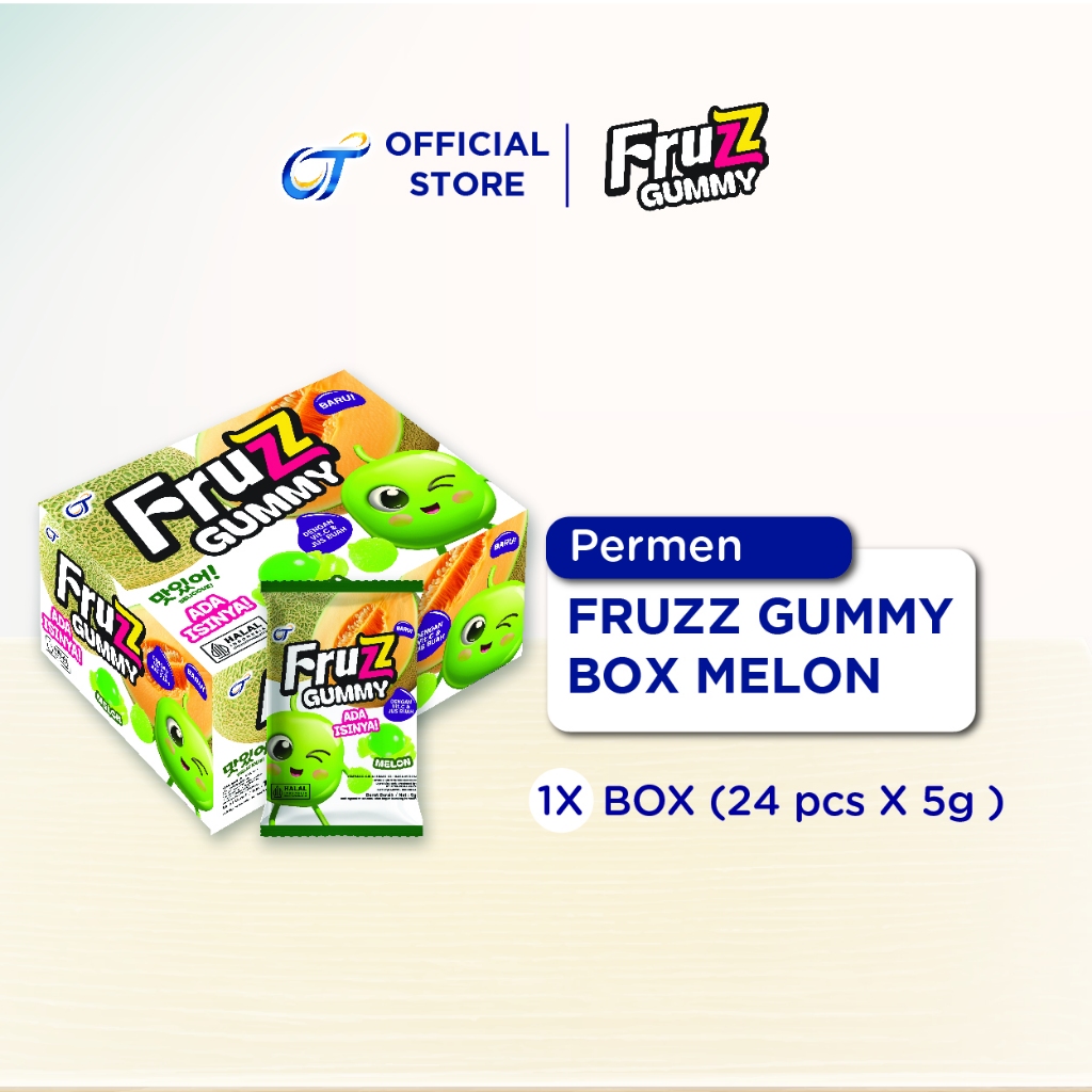 Jual Fruzz Gummy Permen Kenyal Rasa Melon - [1 Box Isi 24pcs] | Shopee ...