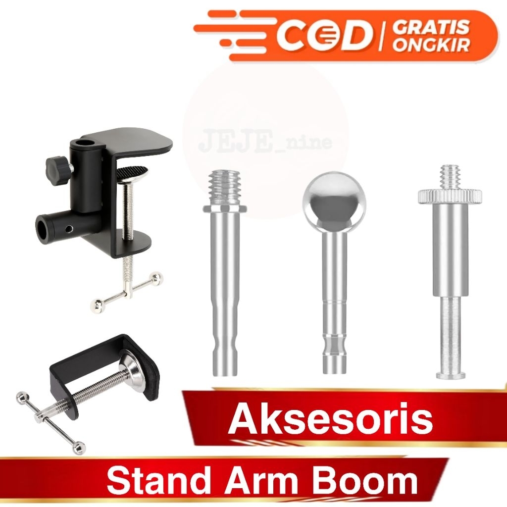 Jual Aksesoris Stand Arm Boom - adapter screw arm 1/4 3/8 ball head ...