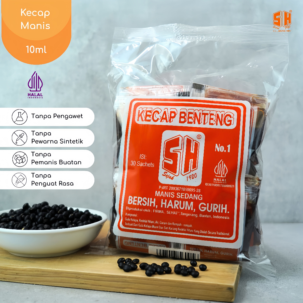 Jual Kecap Manis Benteng SH Sachet 10ml isi 30 Sachet | Shopee Indonesia