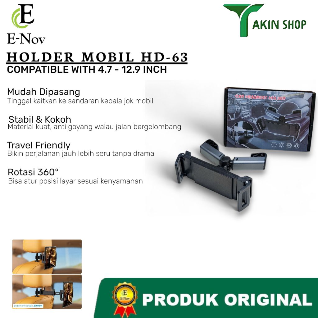 Jual Car Holder HP HD-63 Penyangga Jok Mobil Multifungsi untuk ...