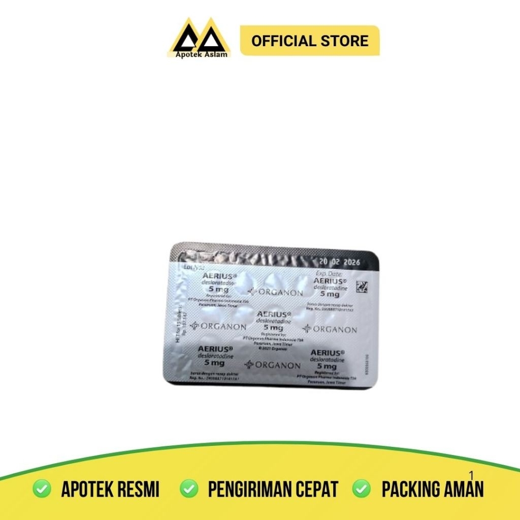 Jual AERIUS 5 MG STRIP ISI 15 TABLET | Shopee Indonesia