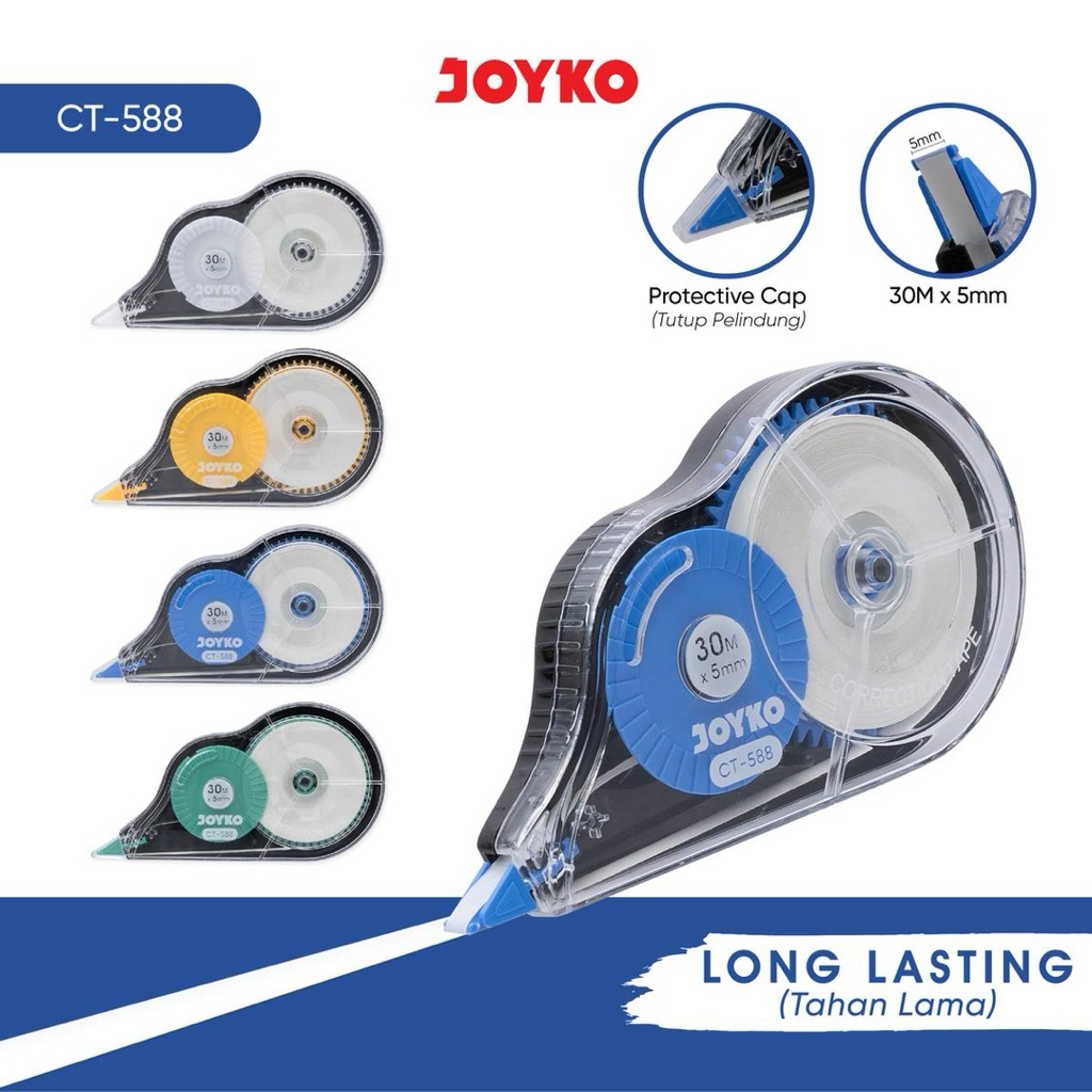 Jual Joyko Tipex Kertas CT-588 Correction Tape Roll 30m x 5mm | Shopee ...
