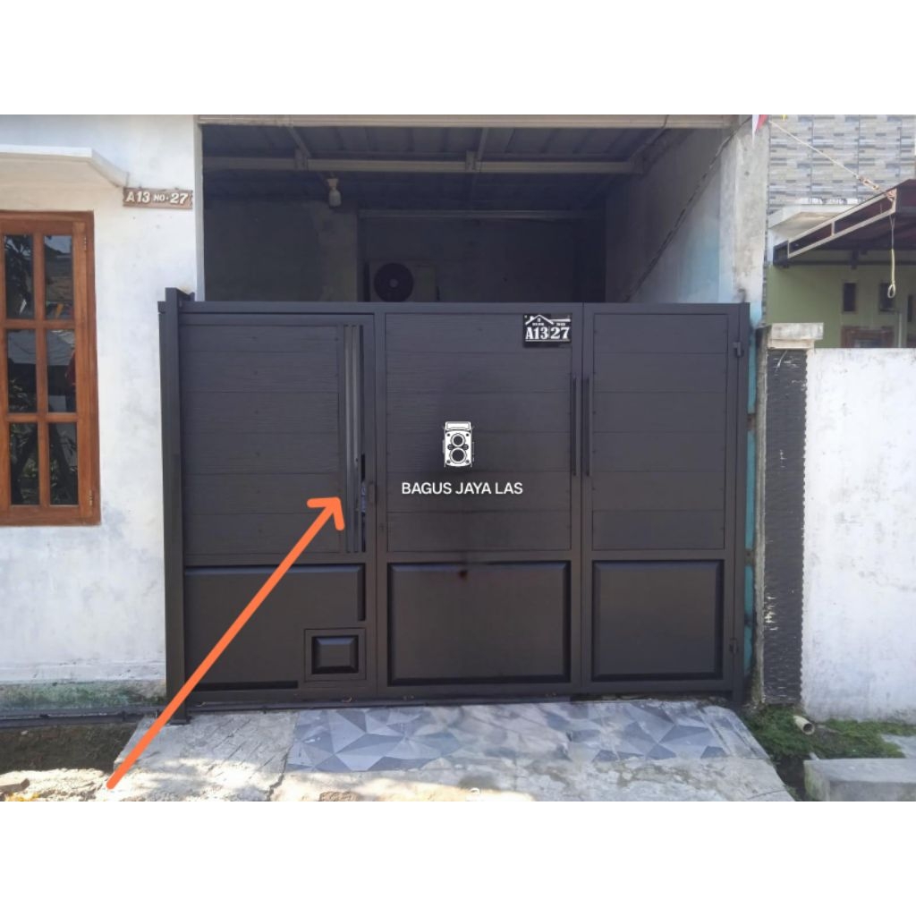 Jual PAGAR MINIMALIS MODERN-PAGAR BESI PINTU SLIDING | Shopee Indonesia