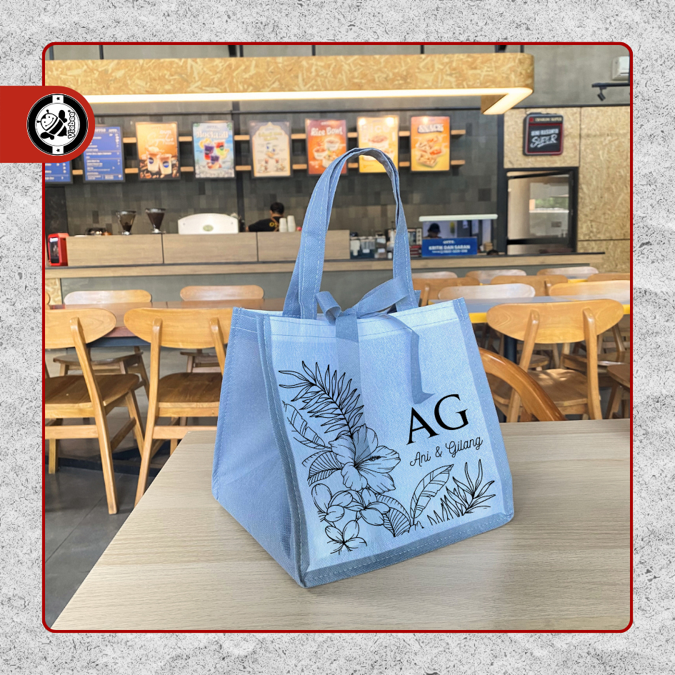 Jual PRODUKSI EXPRESS FREE CUSTOM SABLON NAMA DESAIN TAS GOODIEBAG ...
