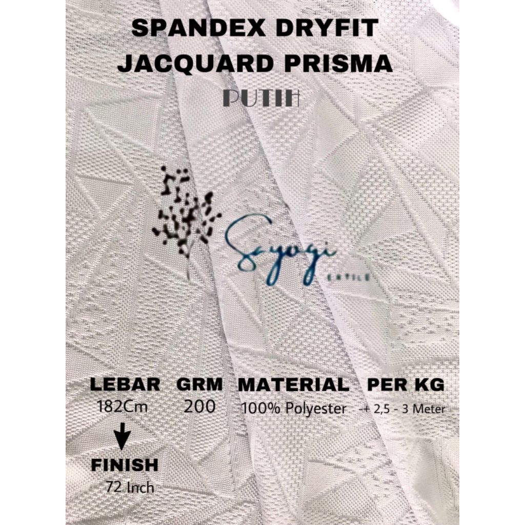 Jual BAHAN SPANDEX DRYFIT JACQUARD PUTIH HARGA KILOAN | Shopee Indonesia