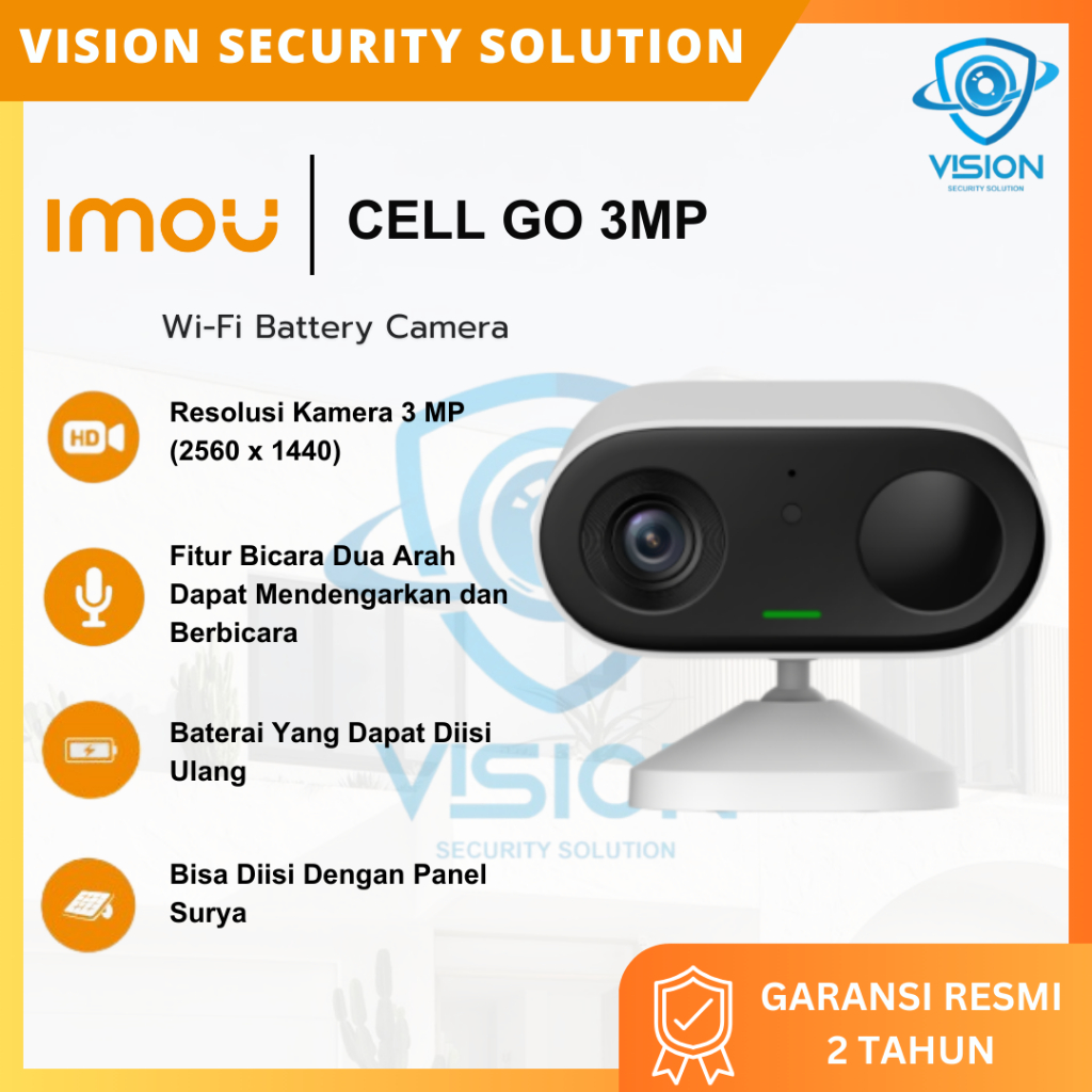 Jual Imou Cell Go V2 3MP 2K Smart CCTV QHD Battery Camera 5000Mah Two ...