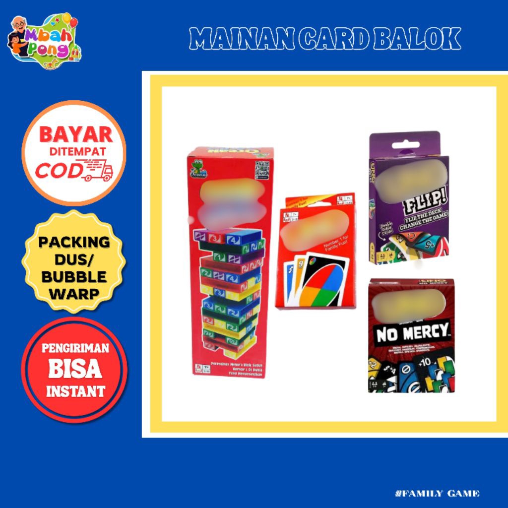 Jual mainan card balok games, mainan kartu game, mainan balok game ...