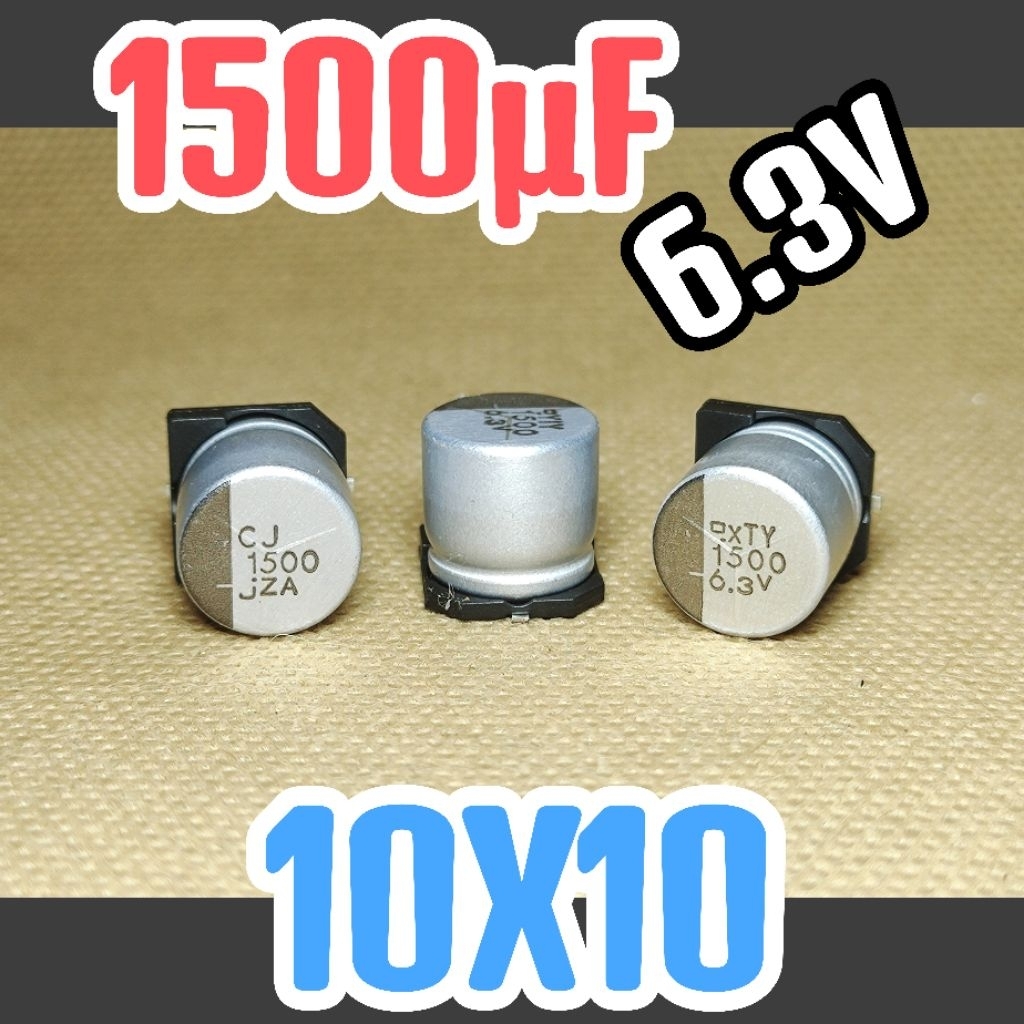 Jual Solid kapasitor capasitor elko elco SMD 6,3v 6.3v 1500uf 6,3v 1500 uf 6.3 v 6,3 volt jZA ...