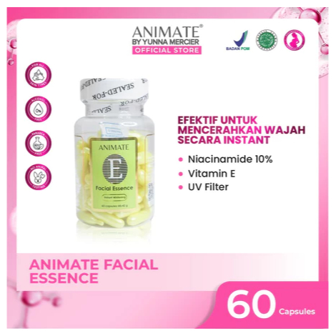 Jual Animate E Facial Essence Instant Whitening - Animate Serum Wajah ...