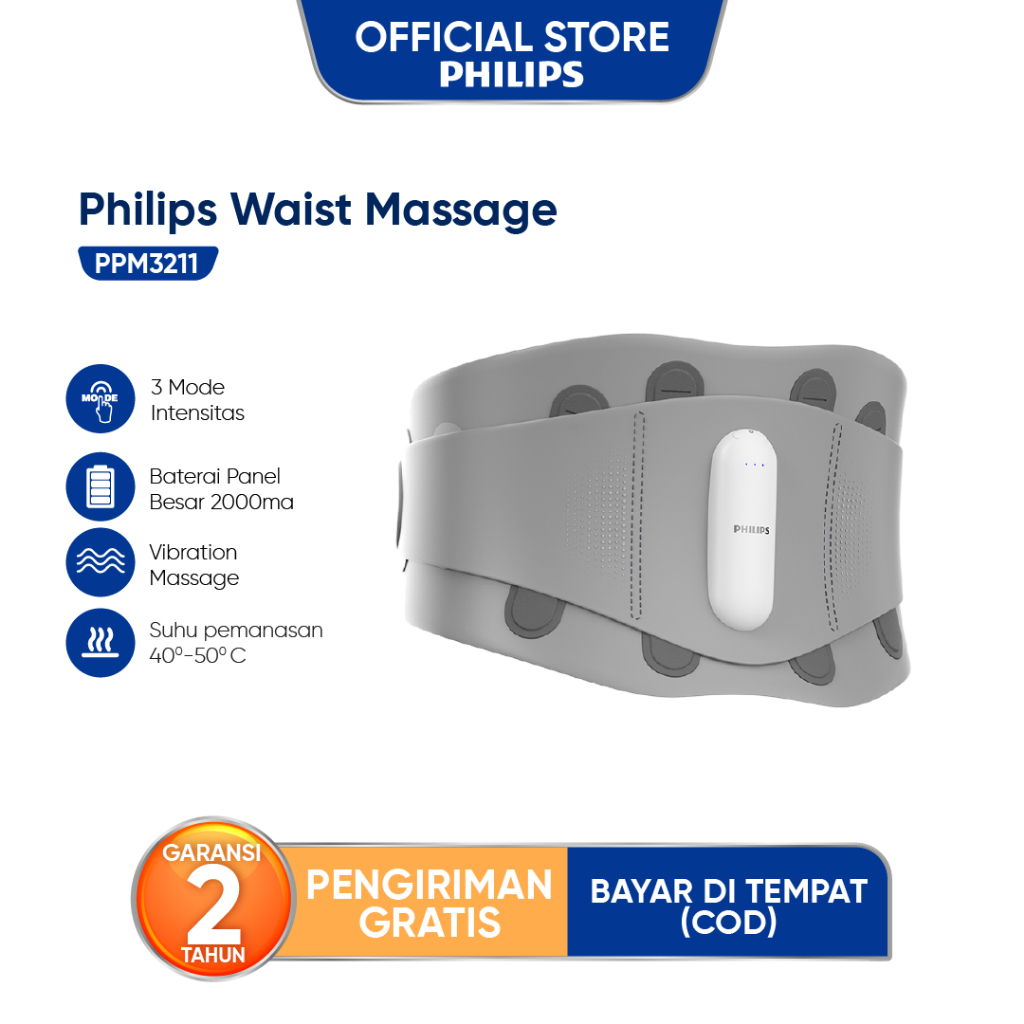 Jual [BARU] Philips Massager PPM3211 Waist massage Lumbar ...