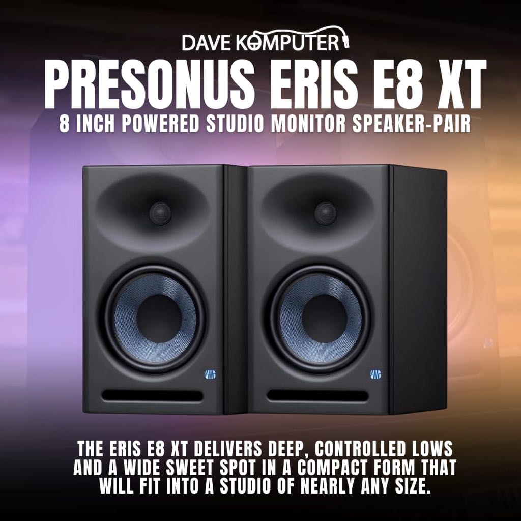 Jual PreSonus Eris E8 XT 8 inch Powered Studio Monitor Speaker - Pair ...