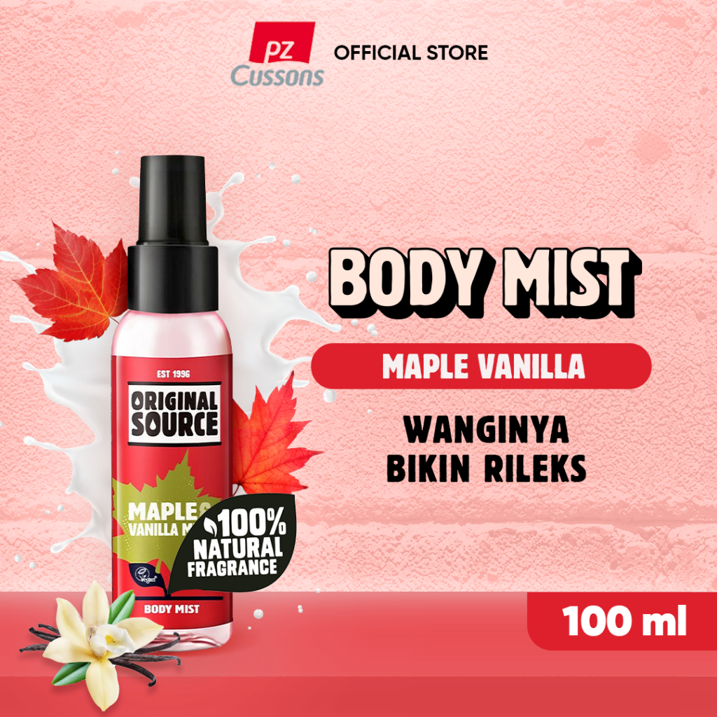Jual Original Source Body Mist Maple Vanilla 100ml | Shopee Indonesia