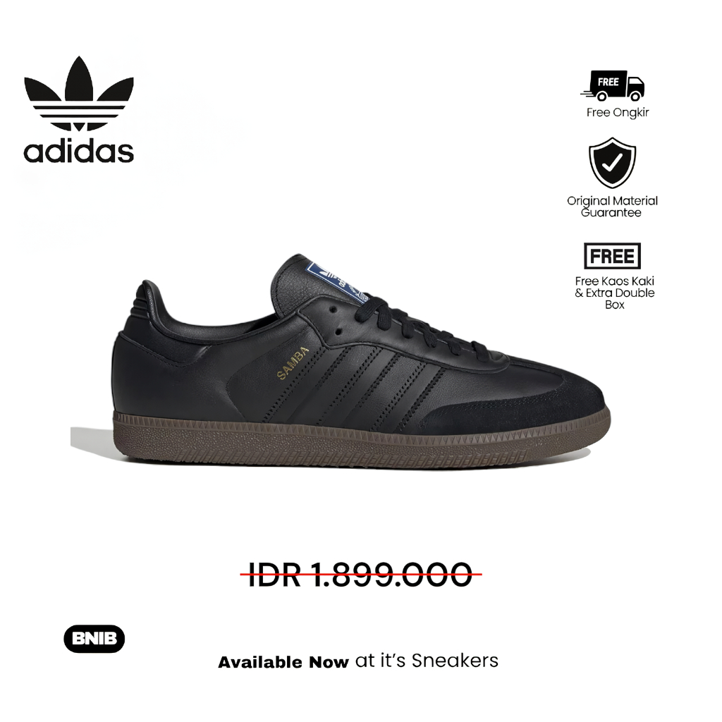Jual Sepatu Samba OG - Triple Black Gum | Shopee Indonesia