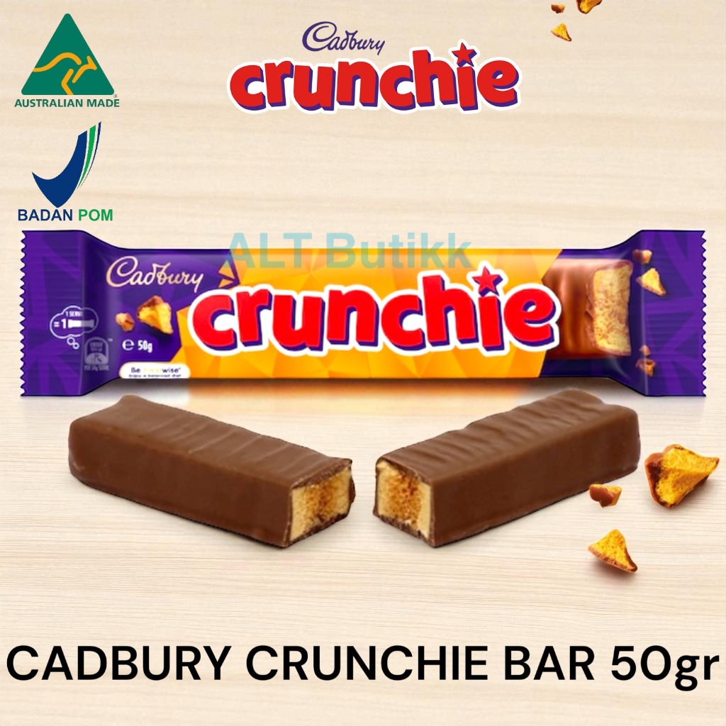 Jual CADBURY CRUNCHIE 50 GR | HONEYCOMB MILK CHOCOLATE BAR | COKLAT ...