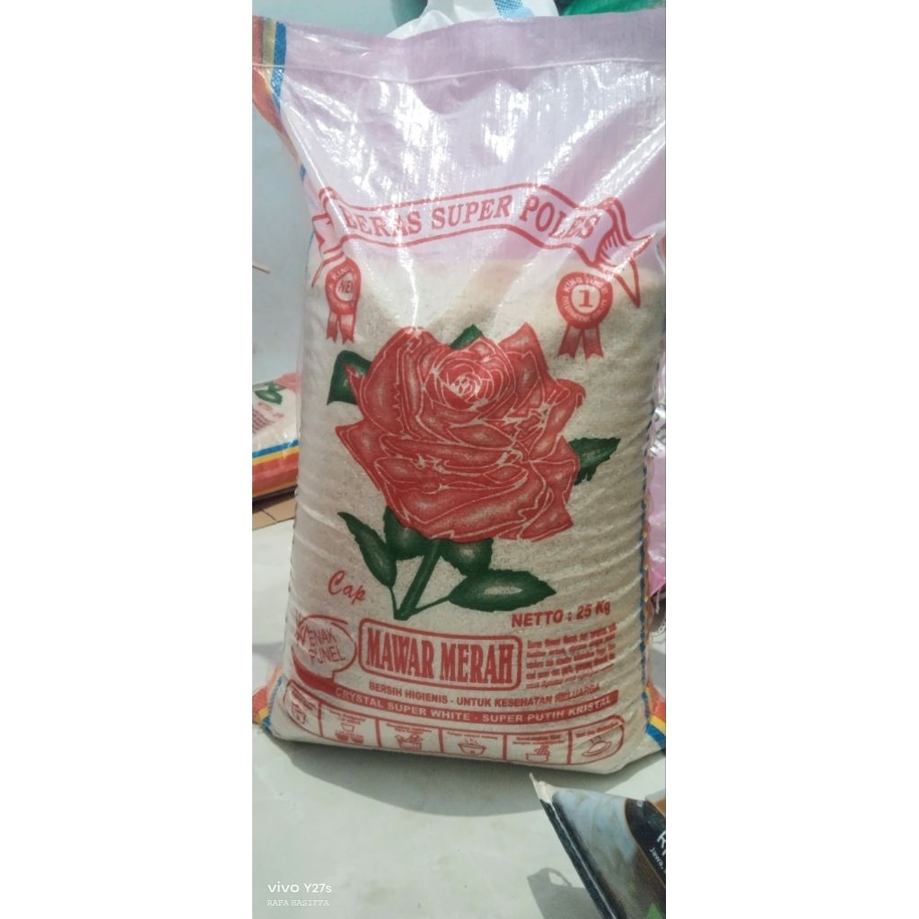 Jual Beras 25kg mawar /polos 25kg | Shopee Indonesia