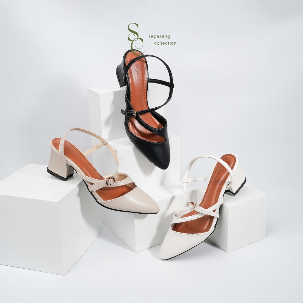 Jual SEPASANG COLLECTION Aubrey Mules Wanita Heels Hak 5 Cm | Shopee ...