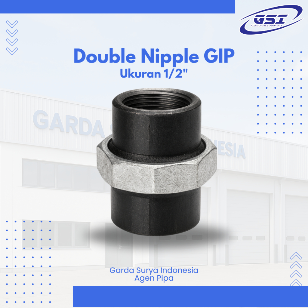 Jual DOUBLE NIPPLE GIP 1/2" – Sambungan Pipa Galvanis Kuat & Awet ...