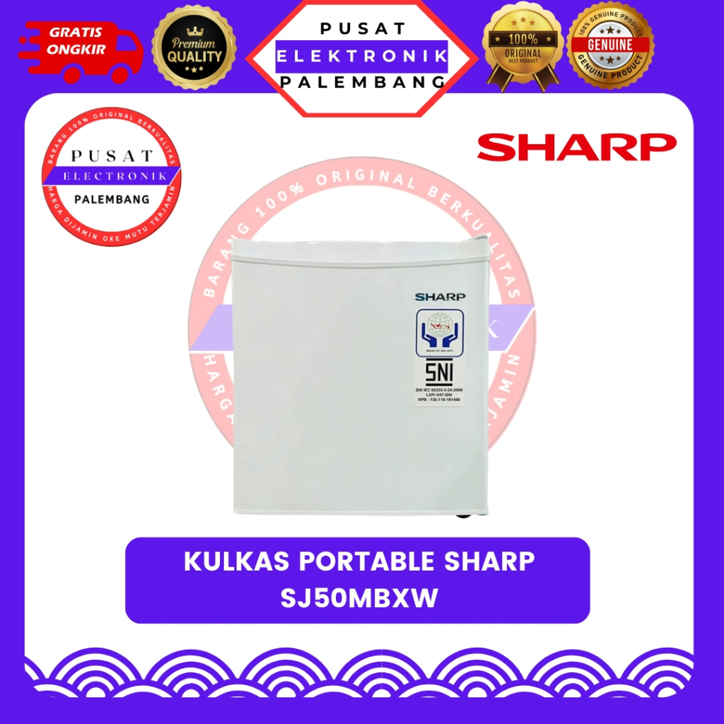 Jual SHARP Mini Bar Kulkas Portable SJ-50MB-XW / Kulkas Mini Portable ...