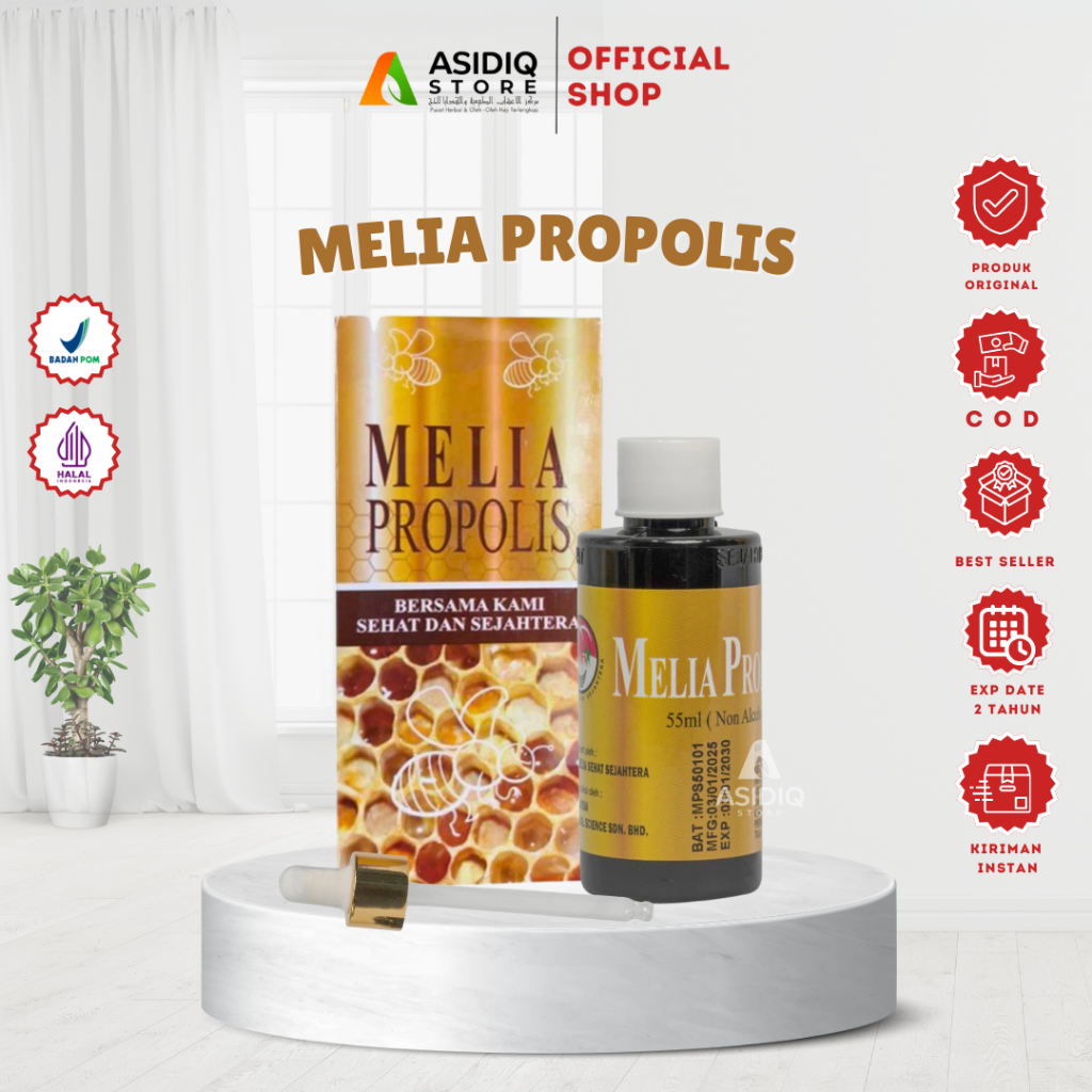 Jual Melia Propolis 55 ML Original Non Alcohol Menjaga Daya Tahan Tubuh ...