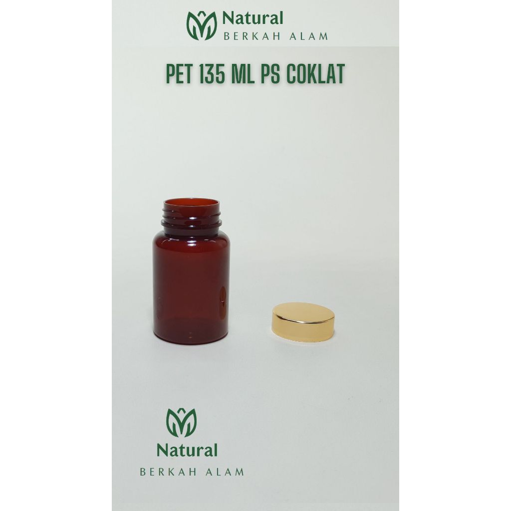 Jual Botol Obat 135 Ml PS Coklat Tutup Alumunium / Botol Plastik ...