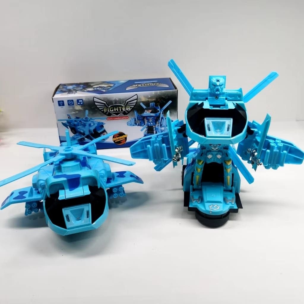 Jual GOGO TOYS - MAINAN ANAK PESAWAT HELIKOPTER TRANSFORMERS ROBOT ...