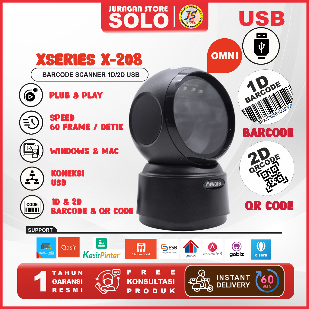 Jual Barcode Scanner Iware X-Series X101 X102 X103 X201 X202 X203 X208 ...