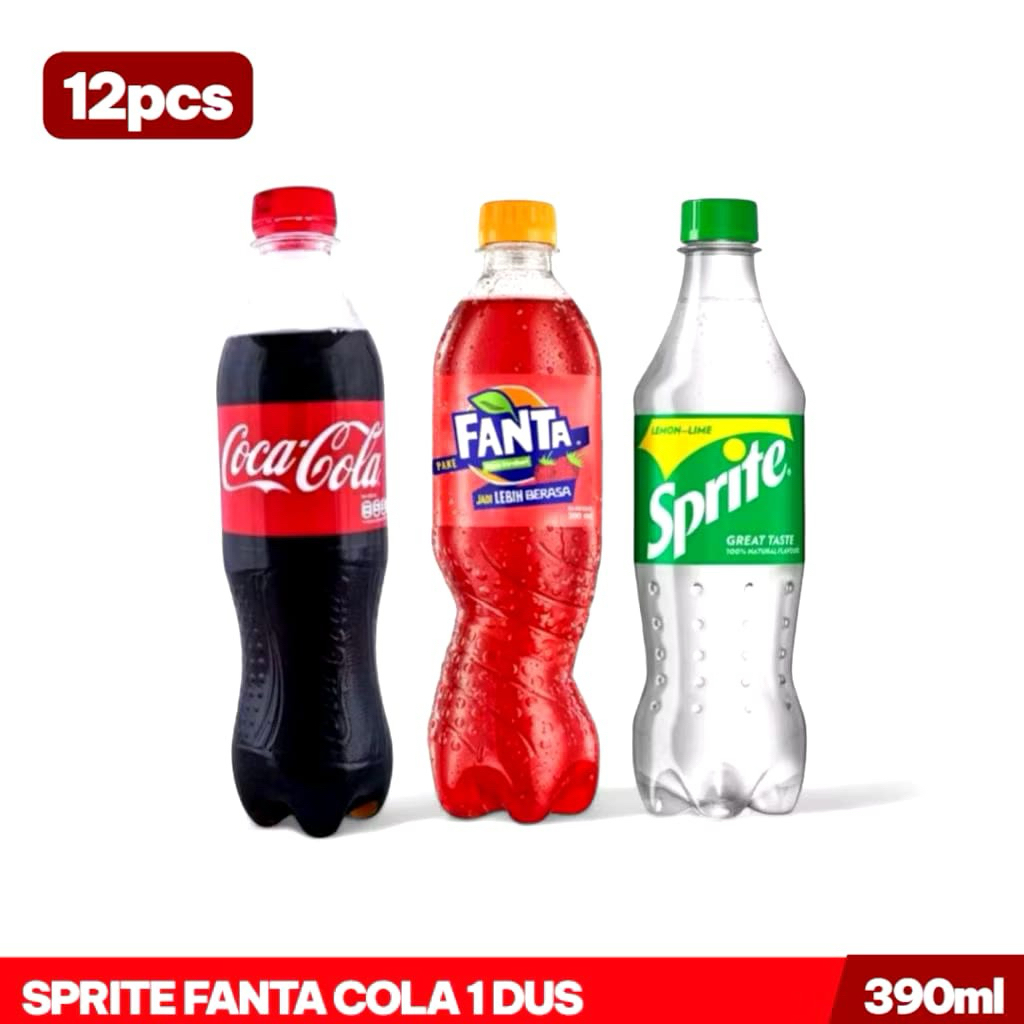 Jual COCA COLA / SPRITE / FANTA TANGGUNG 390 ml 1 Dus isi 12 pcs ...