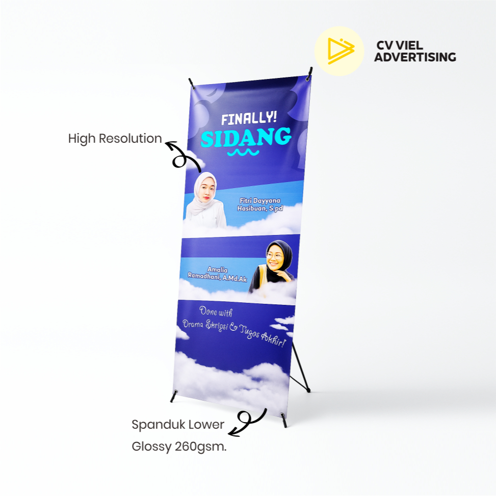 Jual CETAK X BANNER + STANDING / BANNER WISUDA / BANNER SIDANG / BANNER ...