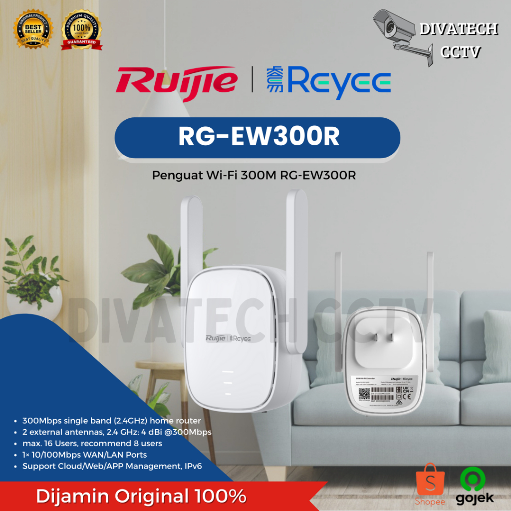 Jual Ruijie RG-EW300R Wi-Fi 4 300 Mbps Wifi Extender | Shopee Indonesia