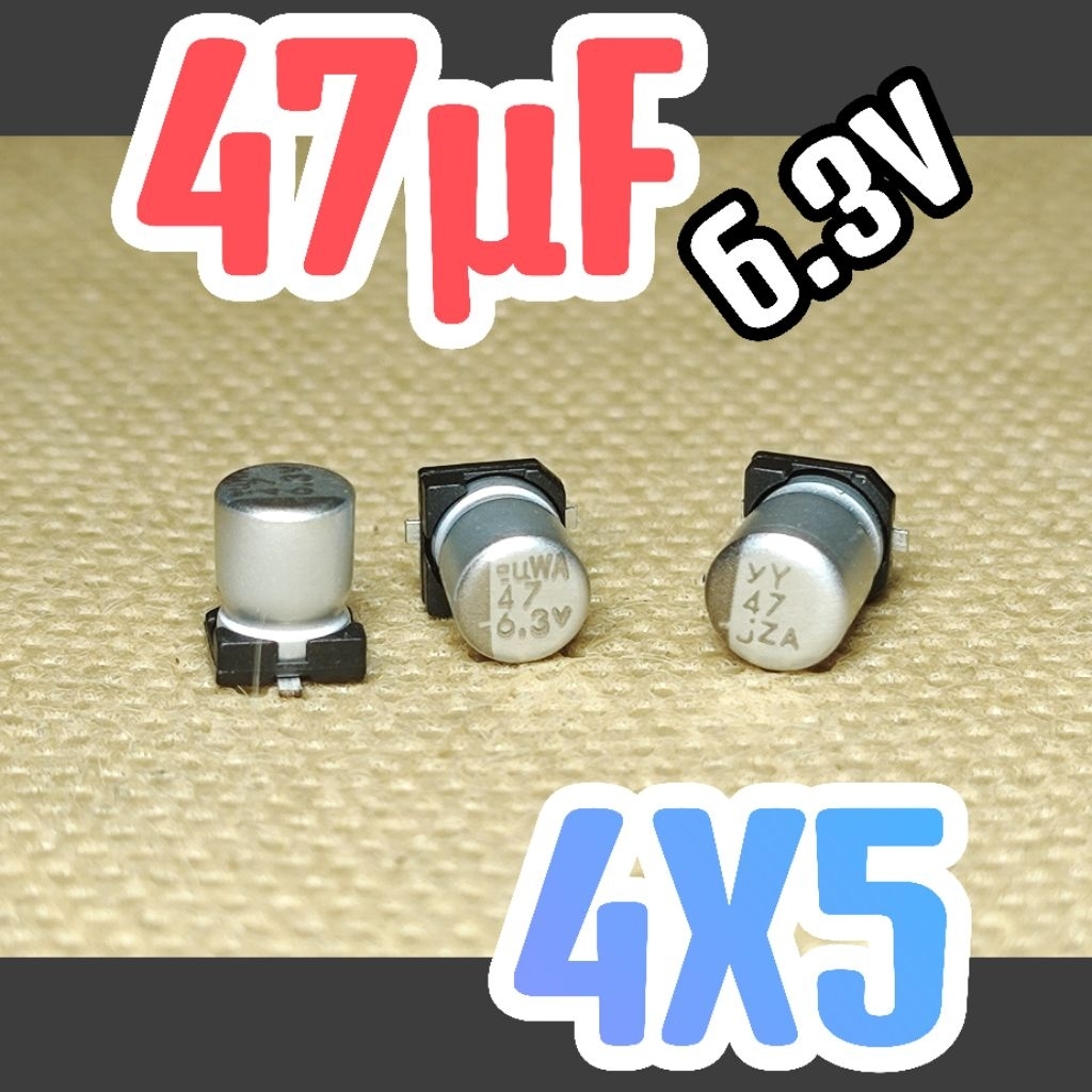 Jual Solid kapasitor capasitor elko elco SMD 6,3v 6.3V 47uf 6.3v 47 uf ...