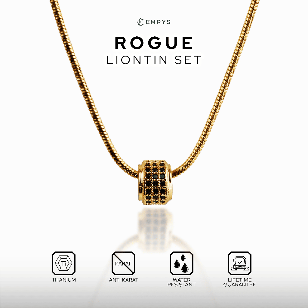 Jual BUY 1 FREE 1 GIFT Emrys Liontin Set ROGUE SIERRA Titanium Anti ...