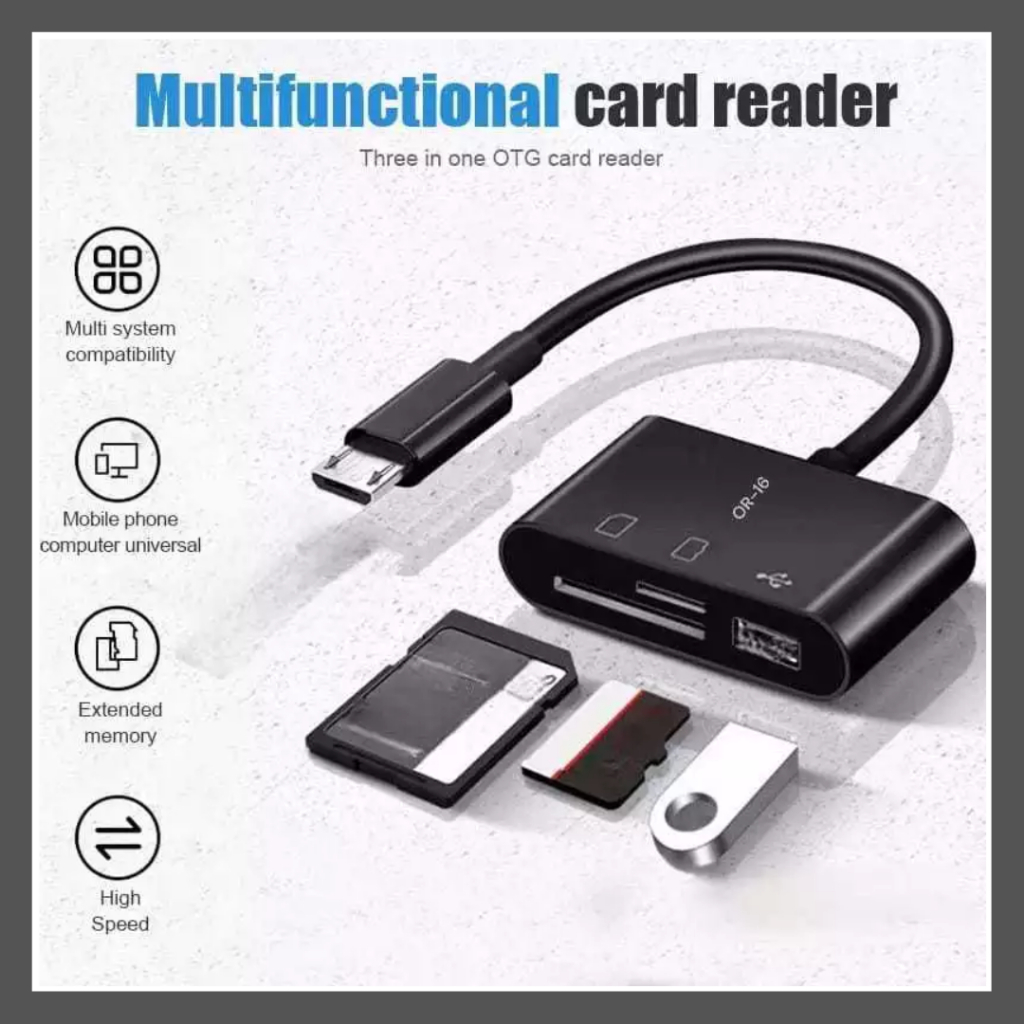 Jual Card Reader With Connector Micro,Type C,Lightning For Iphone ...