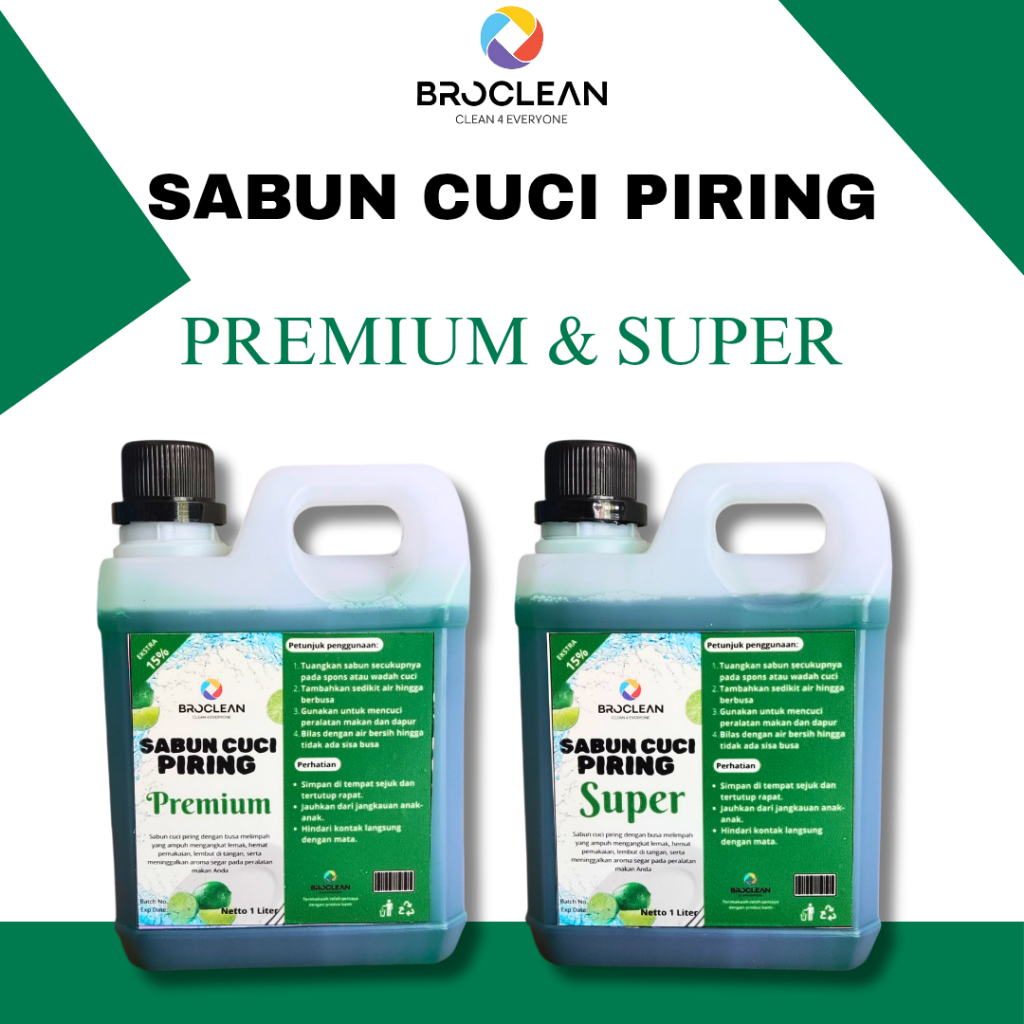 Jual Sabun Cuci Piring 1 Liter / 1000ml - BROCLEAN | Shopee Indonesia