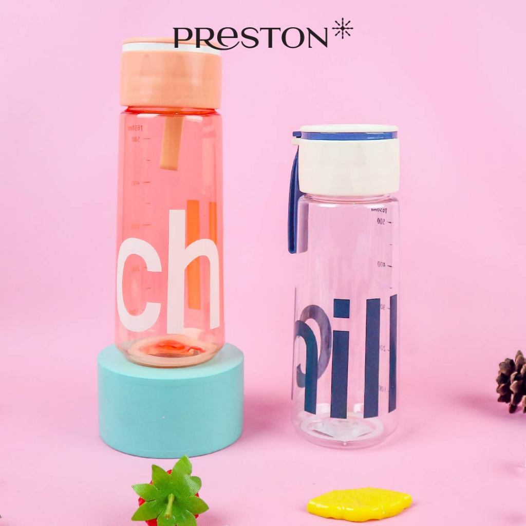 Jual PRESTON Botol Minum Air Estetik Imut Infush Style Model Chill 0729 ...