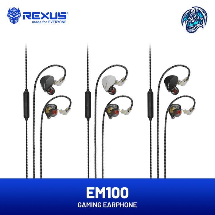 Jual Rexus EM100 / EM-100 In-Ear Gaming Earphone with Mic | Shopee ...