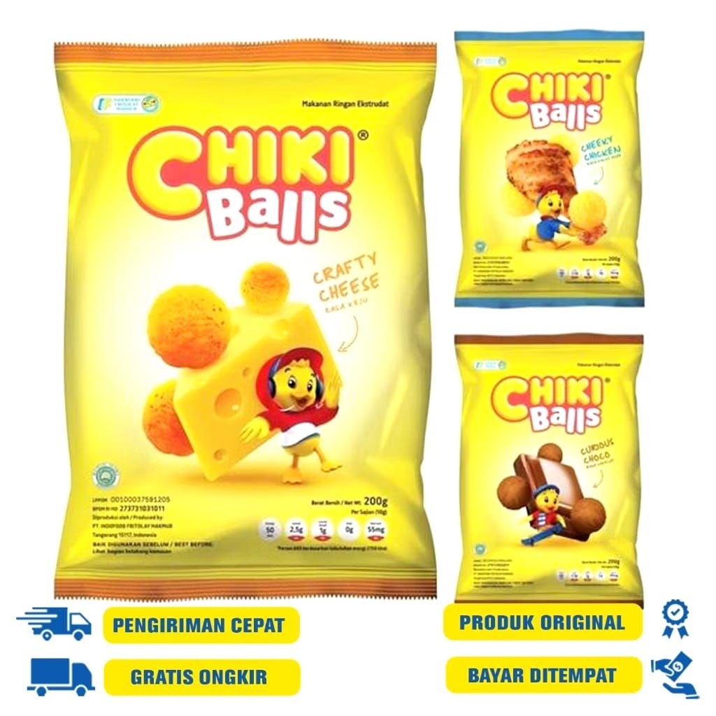 Jual CHIKI BALLS SNACK JUMBO PARTY SIZE 200GRAM Ukuran Besar Sekeluarga ...