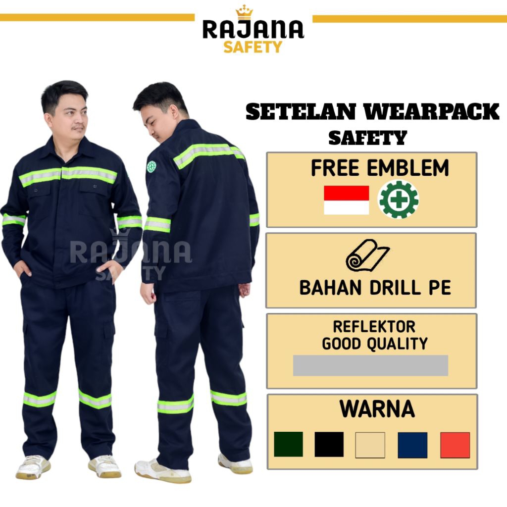 Jual Rajana Safety - Setelan wearpack safety atasan dan bawahan kerja ...