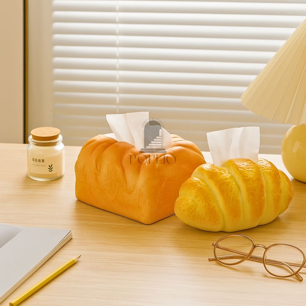 Jual Kotak Tisu Toast Bread Croissant Roti Unik Aesthetic Tempat Tisu ...