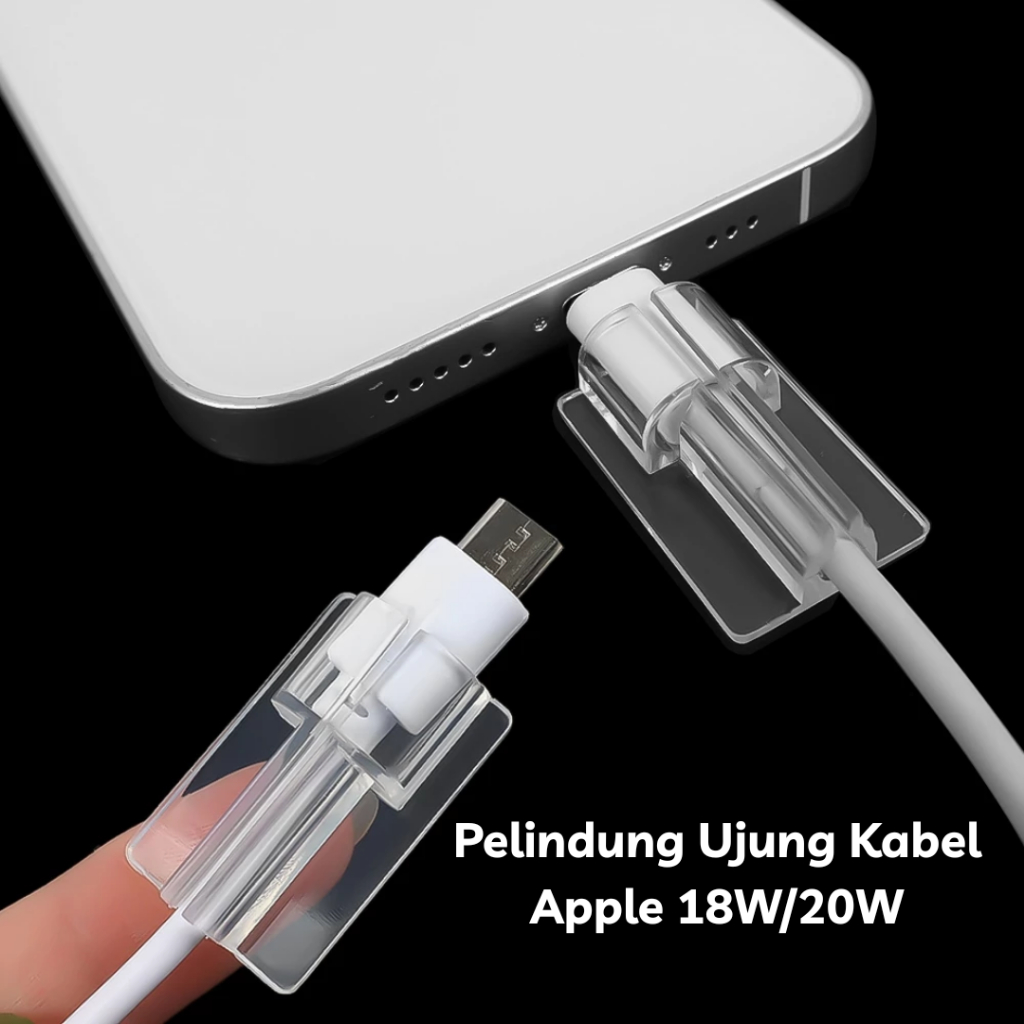 Jual Penutup Pelindung Ujung Kabel Data Apple 18/20W Lightning Penutup ...