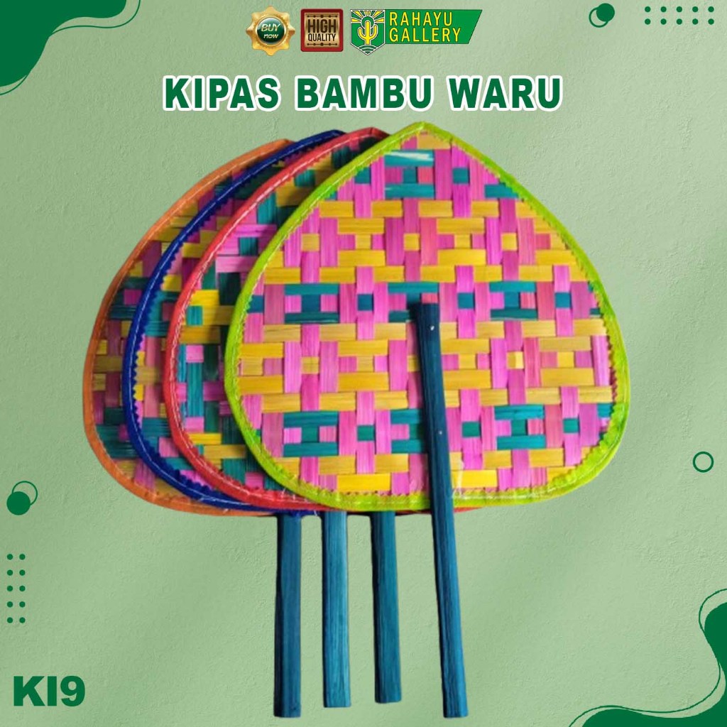 Jual Kipas ANYAMAN BAMBU WARU / Kipas TANGAN GAGANG GAPIT BAMBU / Kipas ...