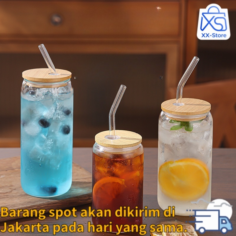 Jual Cangkir air yogurt jus cola transparan sederhana dengan pipa ...