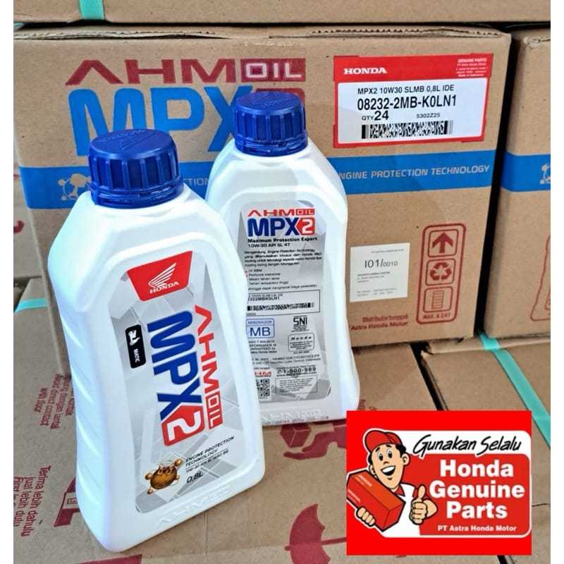 Jual AHM OIL MPX 2 800 ML 10w-30 API SL OLI MATIC MPX2 ORIGINAL ...